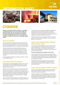 Cyanide Information Sheet - The Super Pit